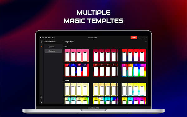 Mocshow screenshot design – A Smart App screenshot design application